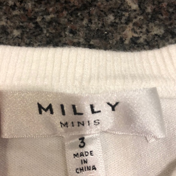 Milly Minis | Shirts & Tops | Milly Minis White Patch Summer Sweater 3t ...